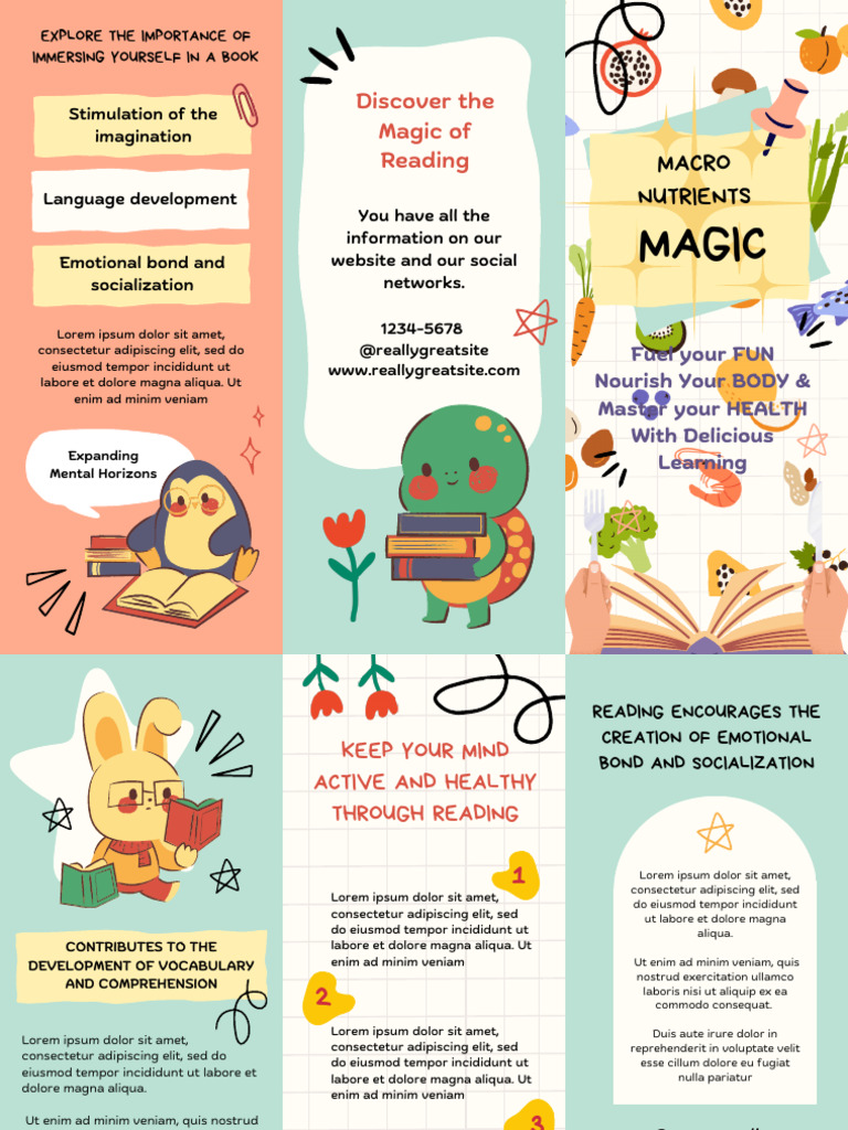 The Importance Of Reading Brochure | PDF | Linguistics | Cognition