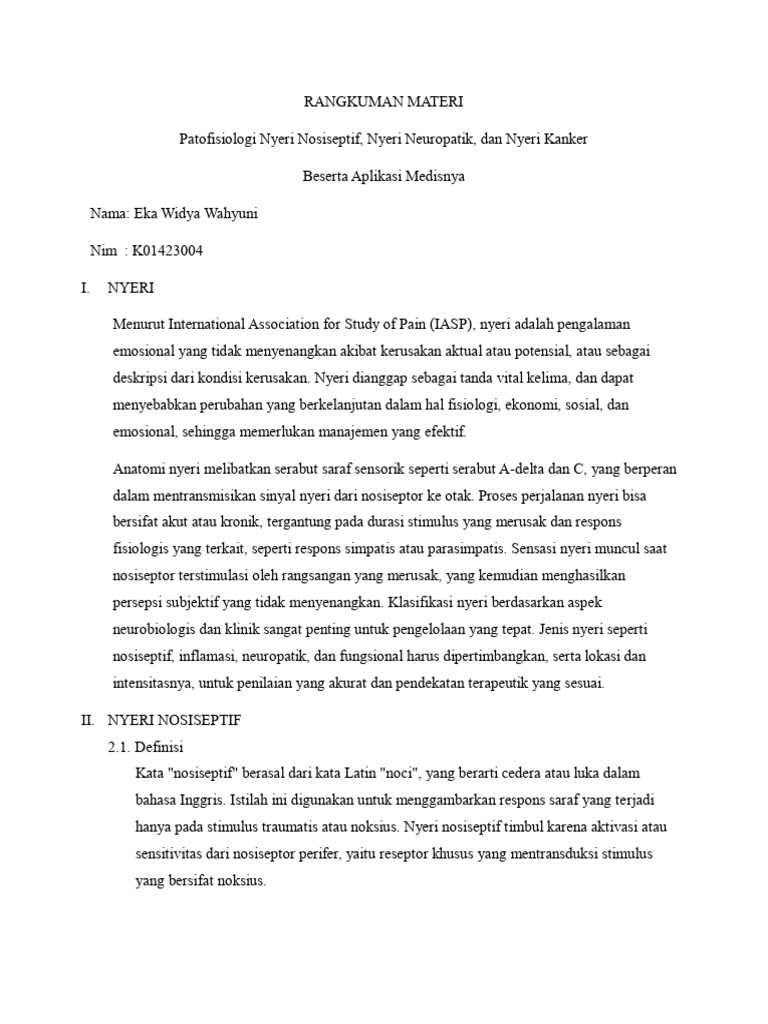 Rangkuman Materi - Eka Widya Wahyuni - K01423004 | PDF