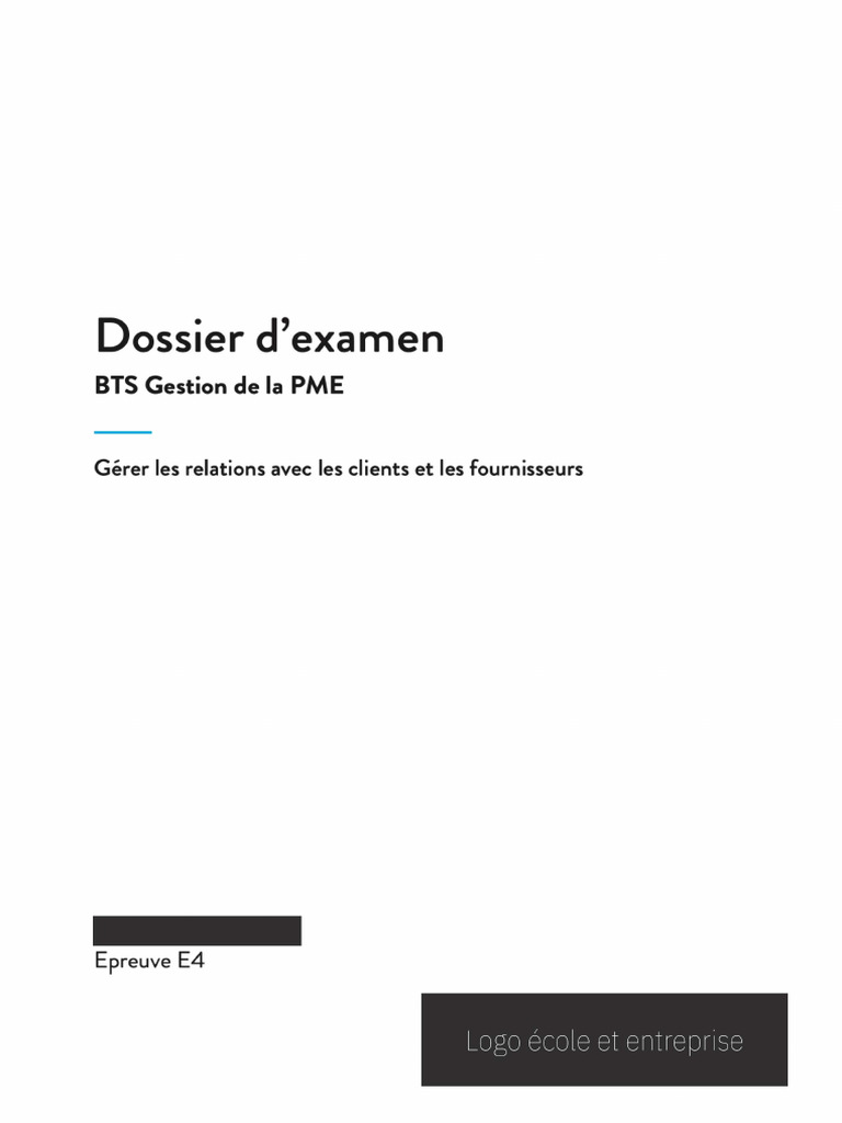 Exemple Dossier Bts | PDF