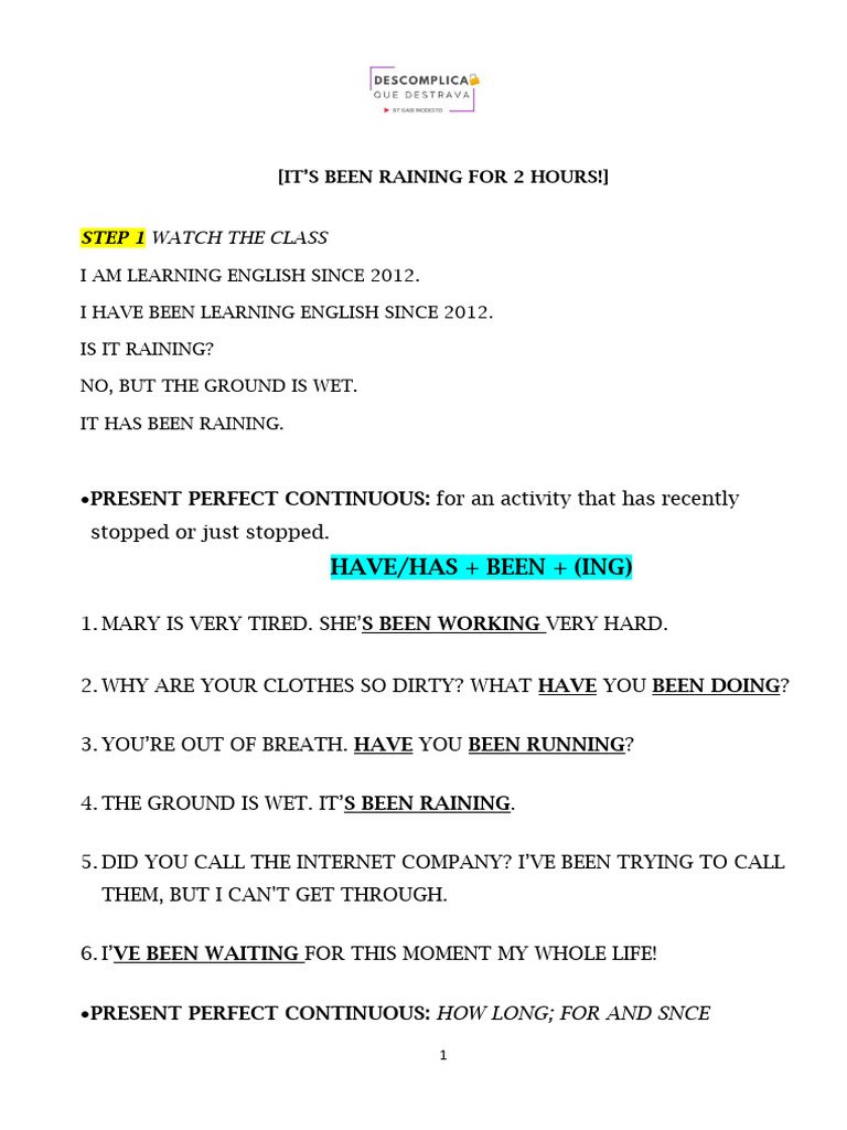 It's Been Raining For 2 Hours | PDF