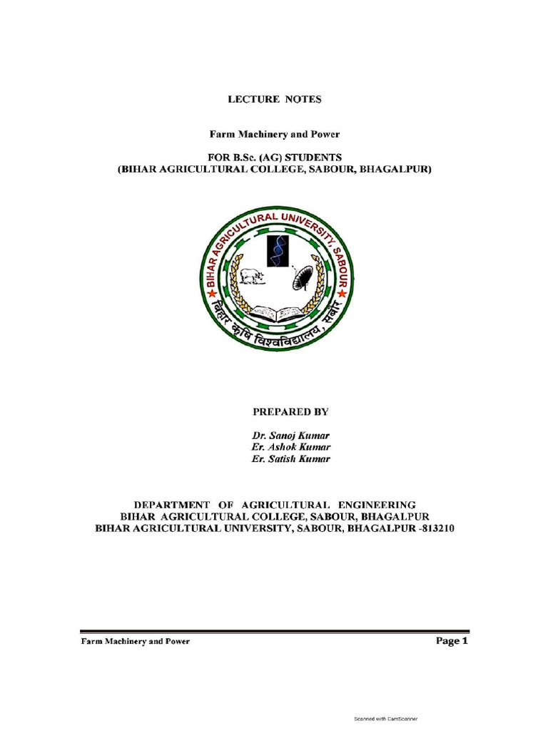 Farm Machinery and Power | PDF