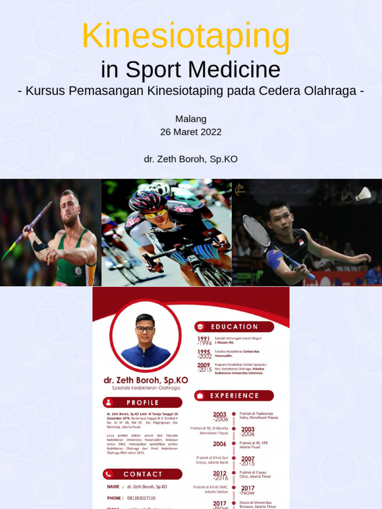Kinesio Taping 2022 - Sesi 1 | PDF | Kesehatan Holistik