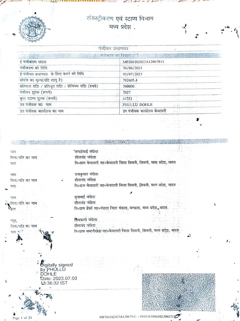 Prachi Awdhiya Registry | PDF