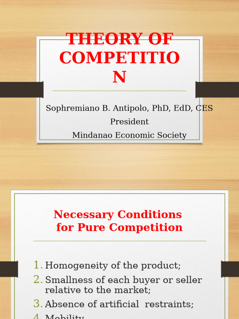 Theory of Competition | PDF