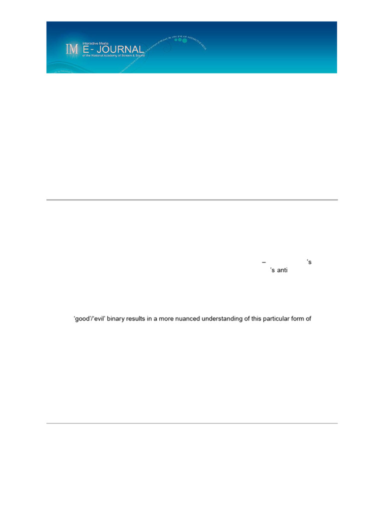 Anti-Heroes and Justice in Pop Culture | PDF | Hero | The Doctor ...