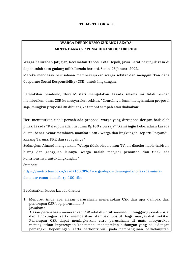 File Tugas 1 - Manajemen | PDF