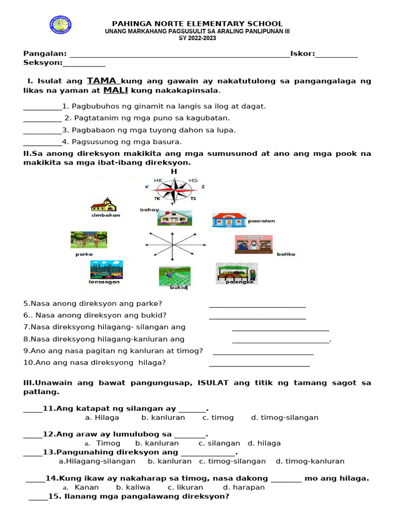 SUMMATIVE TEST IN AP 3 Quarter 1 | PDF