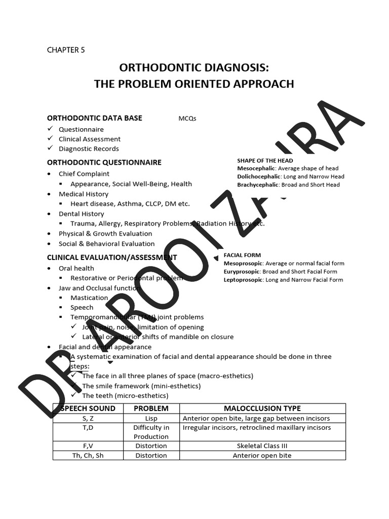 Orthodontic Diagnosis The Problem Oriented Approach | PDF ...