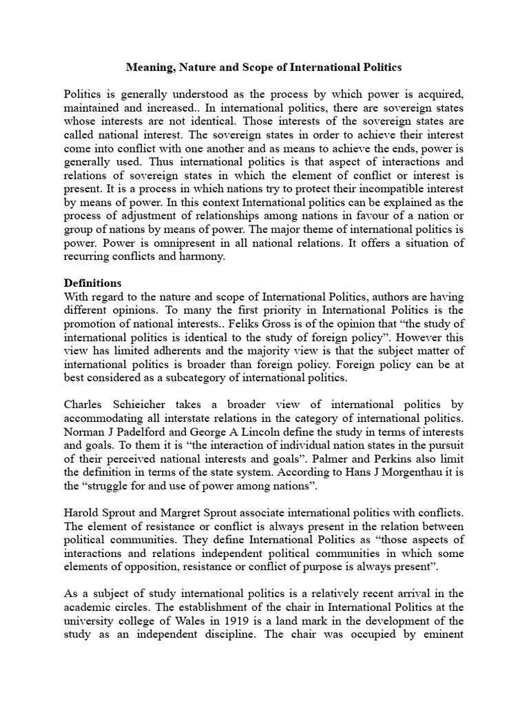 IR Module 1-1 | PDF | International Relations | Global Politics