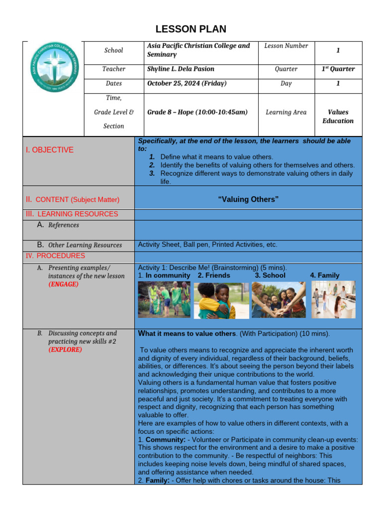 Demo Teaching Lesson Plan | PDF | Lesson Plan | Cognition