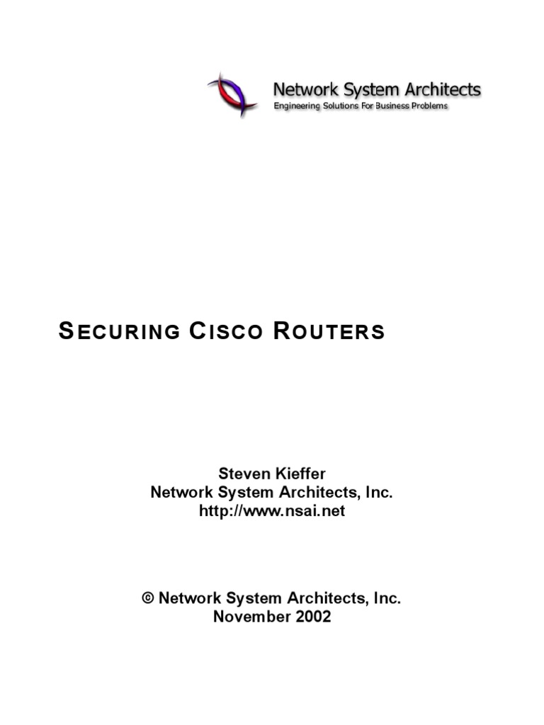 White Paper-Securing Cisco Routers | PDF | Radius | Secure Shell