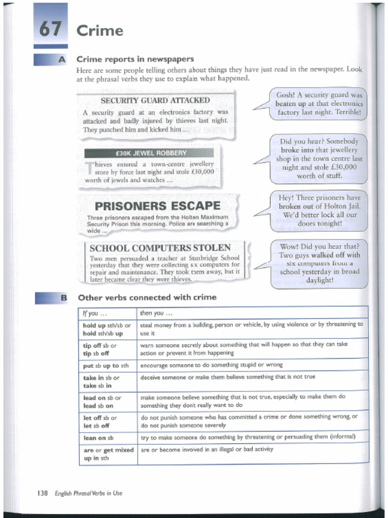 Phrasal Verbs in Use-Interm - 67 - Crime | PDF