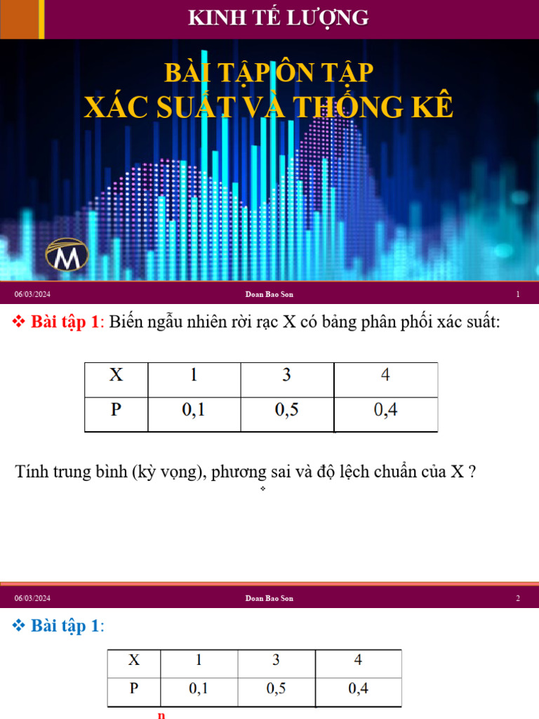 Bai Tap Xac Suat Thong Ke | PDF