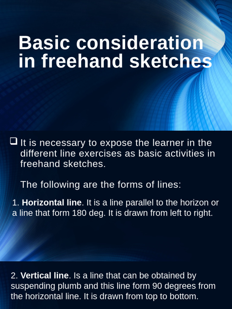 Basic Consideration in Freehand Sketches Lecture | PDF