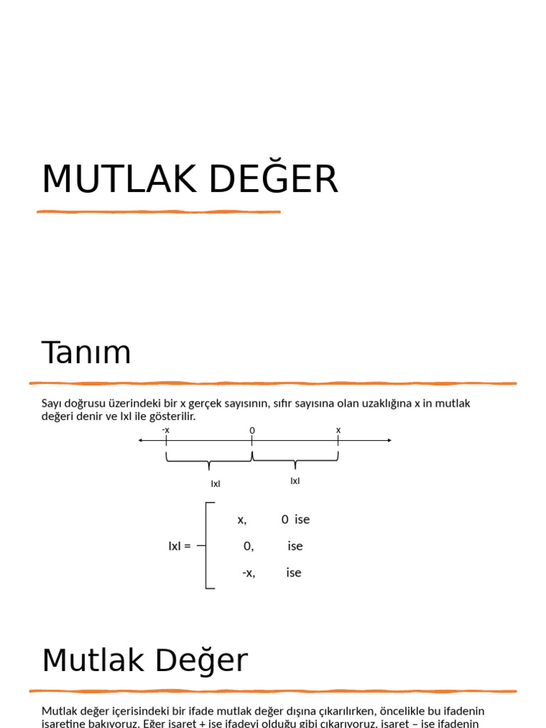 Hafta Mutlak Değer | PDF