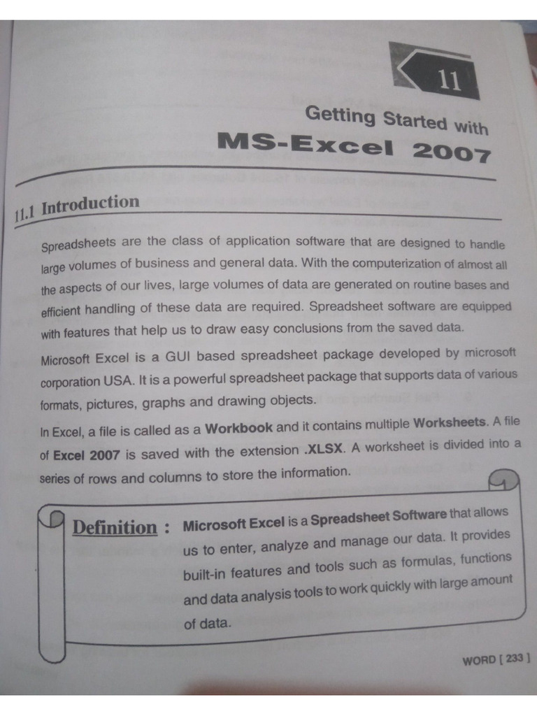 Ms Excel 2007 Pdf