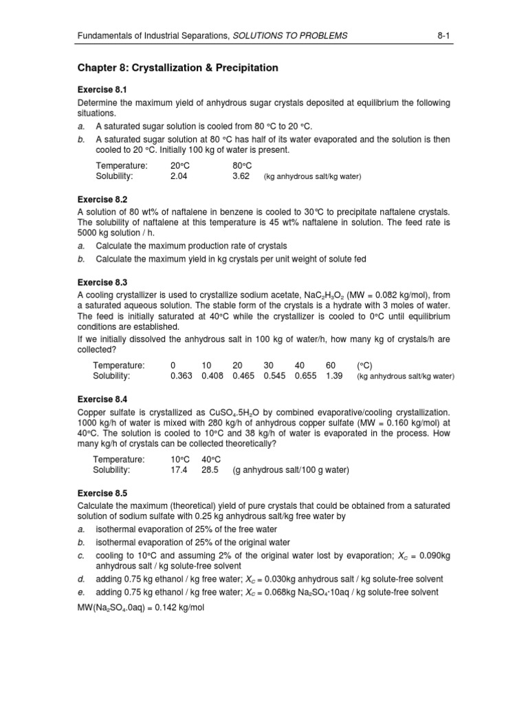 Ex 05 | PDF | Crystallization | Solubility