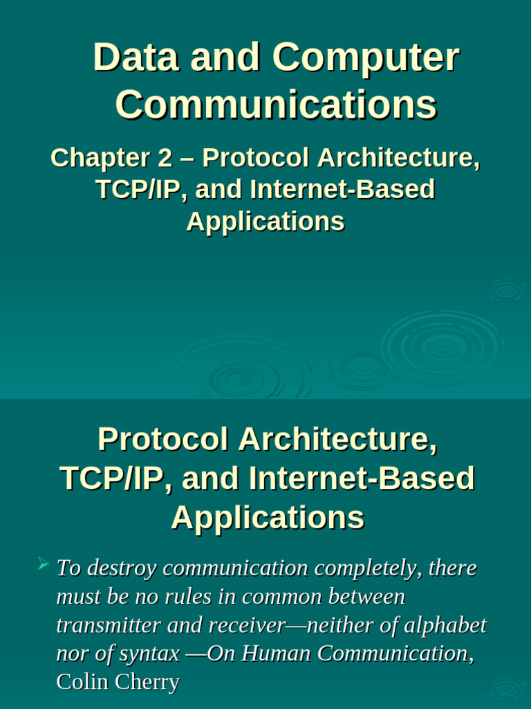02 ProtocolArchitecture | PDF | Internet Protocol Suite | Computer Network