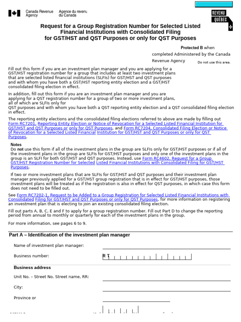 Main - Form rc7202 Request For A Group Registration Number For Selected ...
