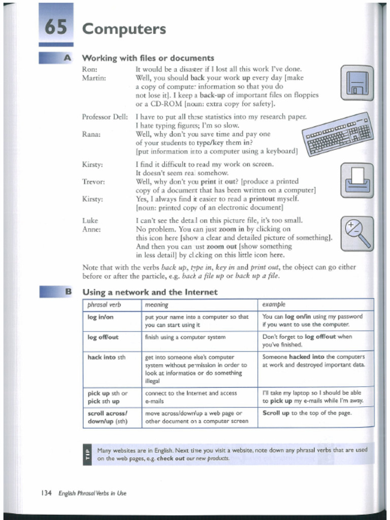 Phrasal Verbs in Use-Interm - 65 - Computers | PDF