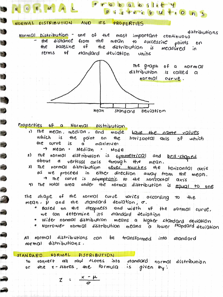 Normal Probability Distributions | PDF