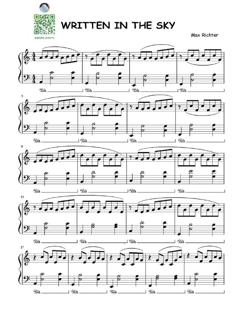 Max Richter - Written in The Sky | PDF