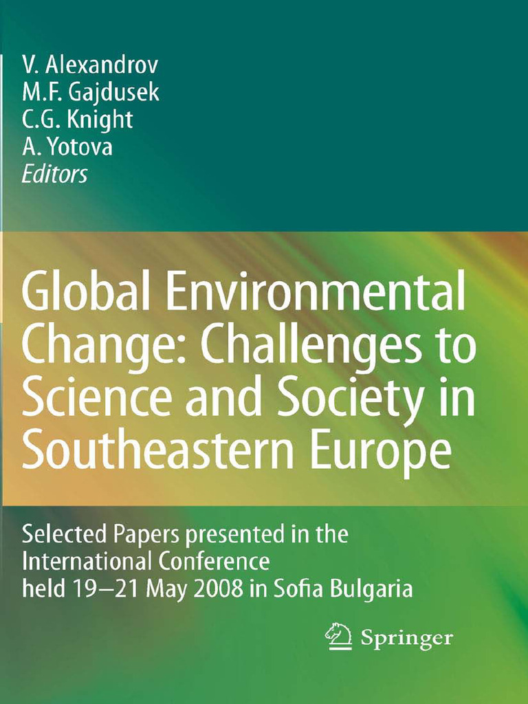 Alexandrov Et Al, 2010. Global Environmental Change. Challenges To ...
