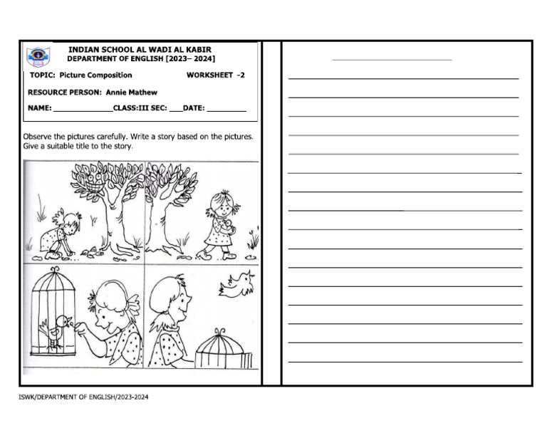 Picture Comprehension 1 | PDF