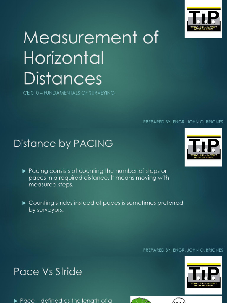 Measurement of Horizontal Distances | PDF | Surveying | Metre
