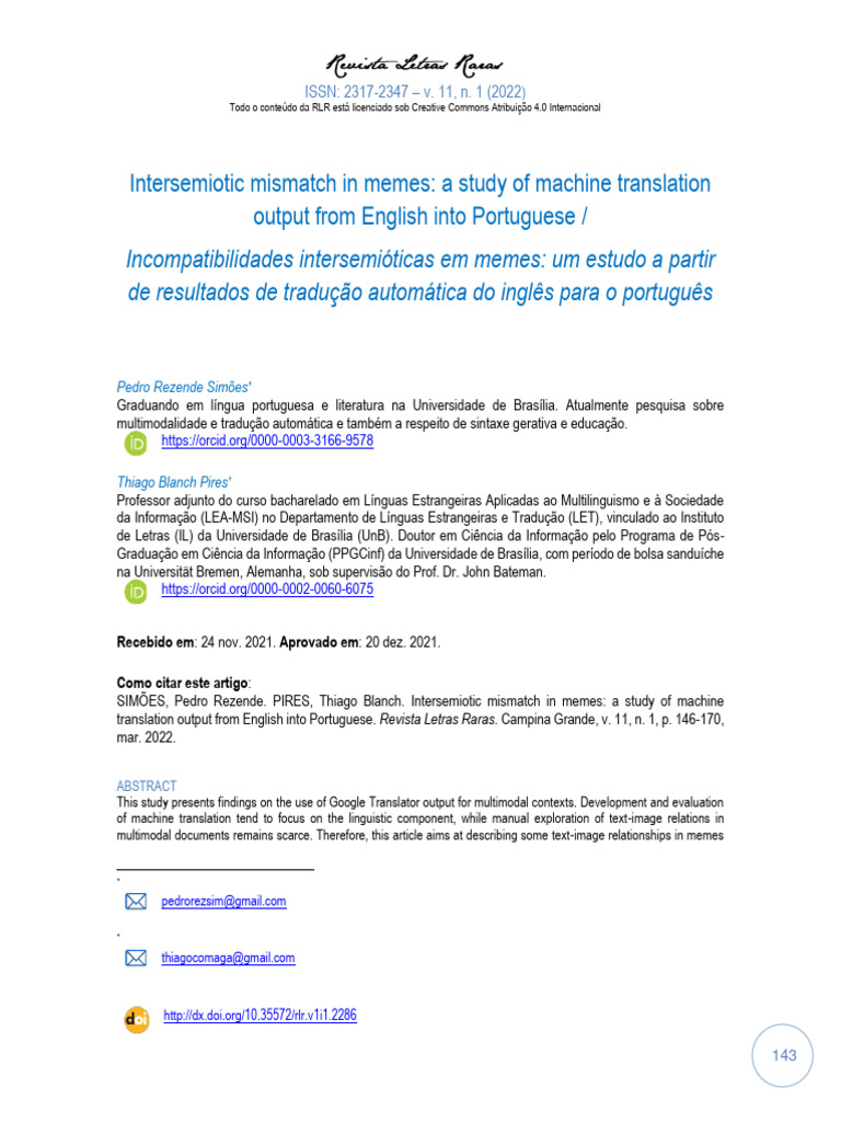 Intersemiotic Mismatch in Memes A Study | PDF | Science | Linguística ...