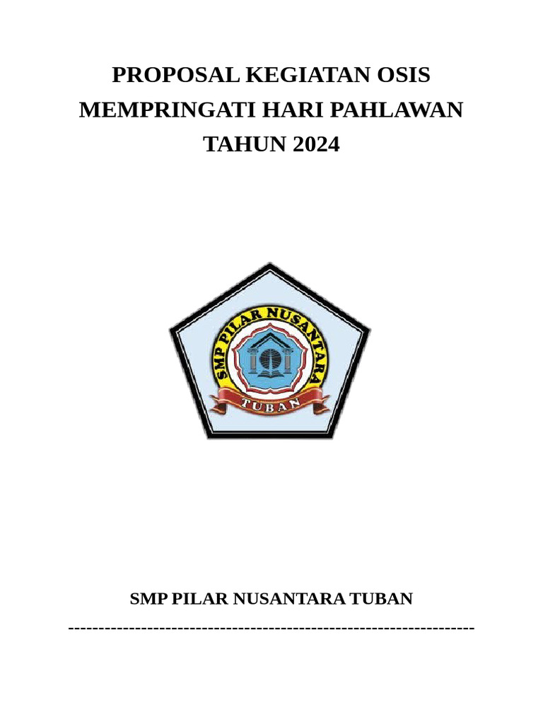 Proposal Kegiatan Osis Revisi | PDF