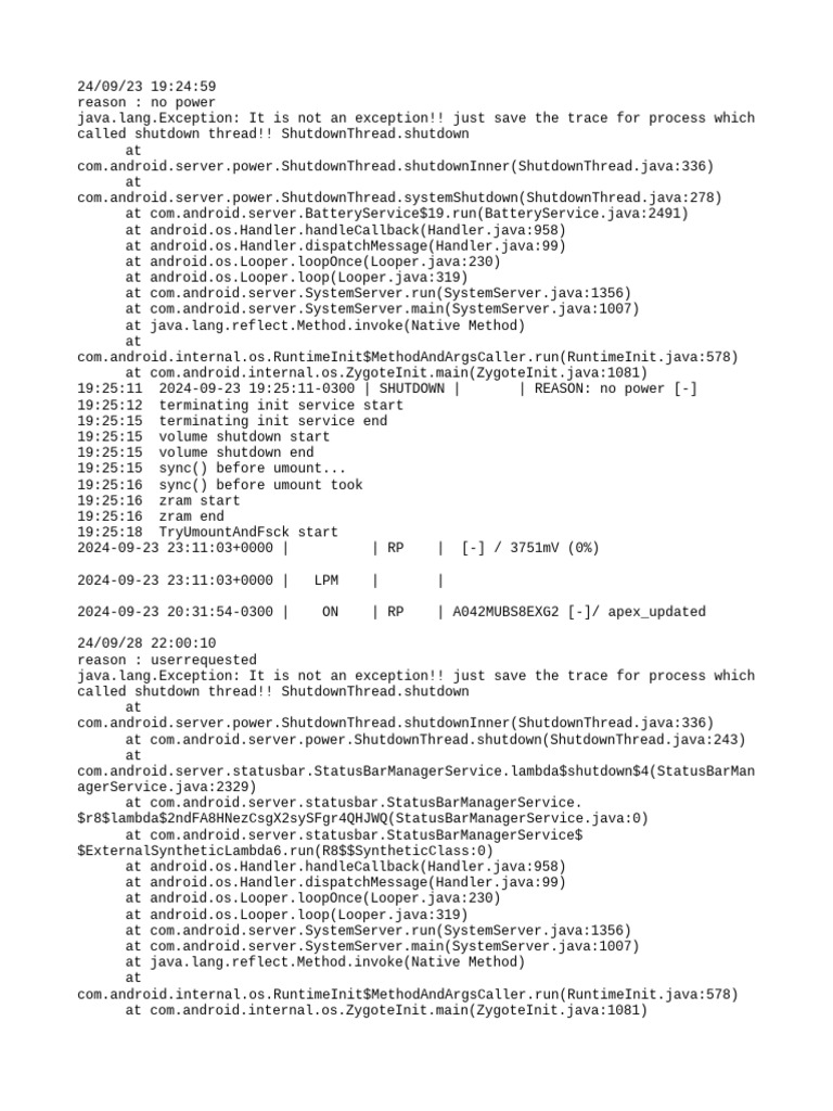 Power Off Reset Reason Backup | PDF | Java (Programming Language) | Object Oriented Programming