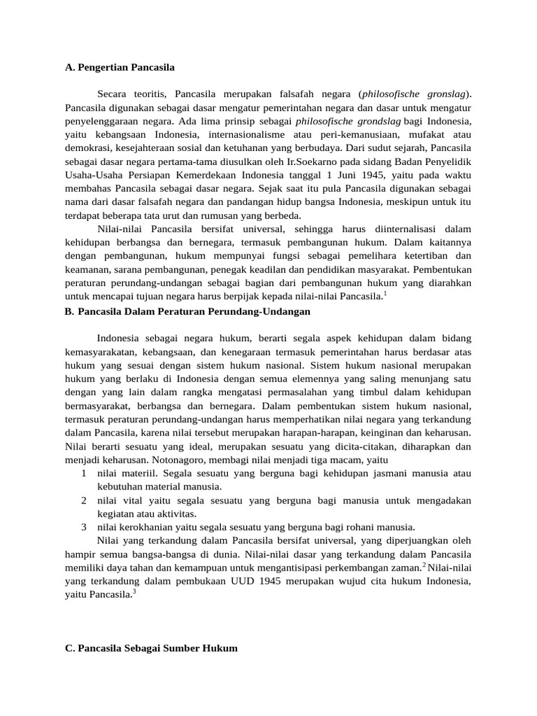 Pengertian Pancasila | PDF