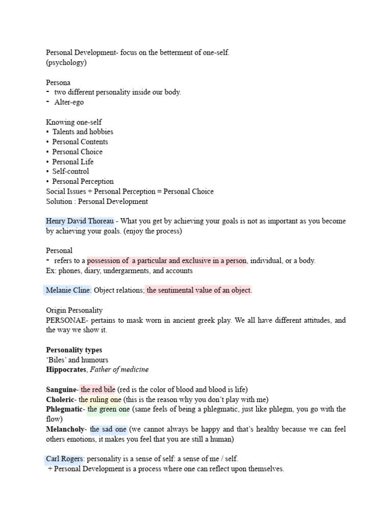 Personal Development | PDF | Stress (Biology) | Nervous System