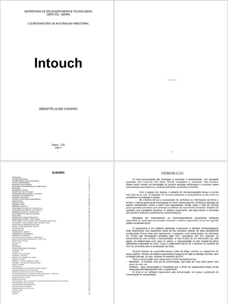Apostila de Sistema Supervisorio Intouch | PDF