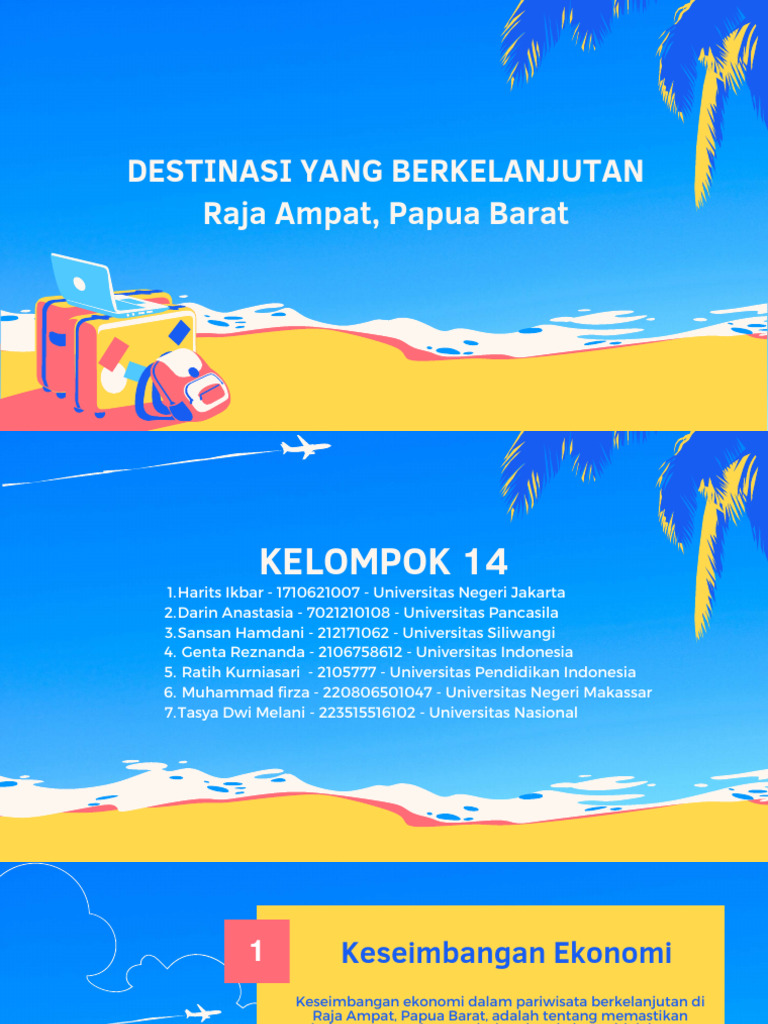 Kelompok 14 - Destinasi Yang Berkelanjutan | PDF
