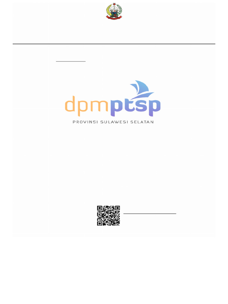 Surat Izin DPMPTSP Provinsi Sulawesi Selatan | PDF