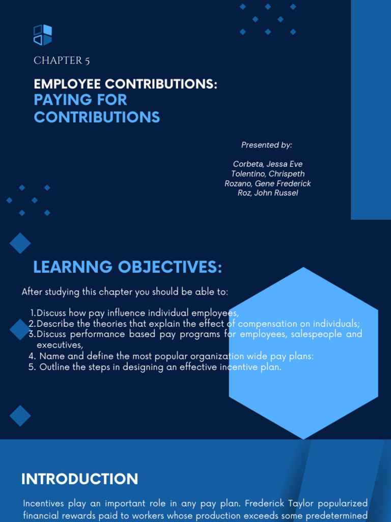 GROUP 4 Chapter 5 Employee Contributions Paying For Contributions | PDF ...