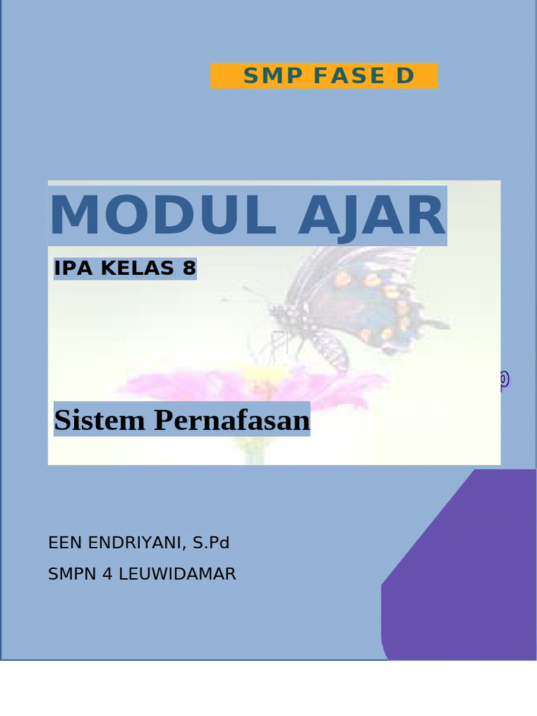 Modul Ajar IPA: Sistem Pernafasan Kelas 8 | PDF