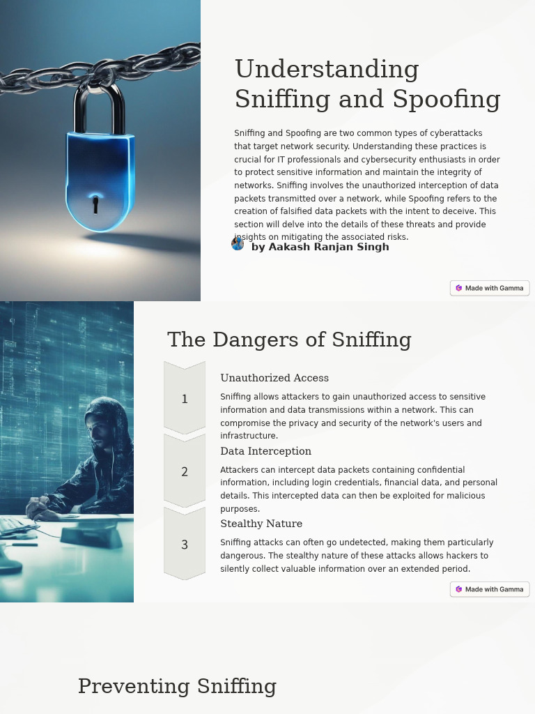Understanding Sniffing and Spoofing | PDF | Security | Computer Security