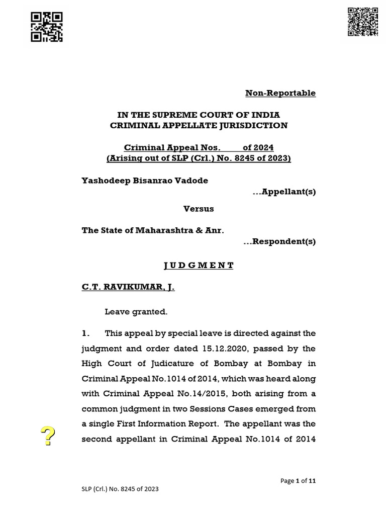 Supreme Court Ruling on IPC 498-A Case | PDF | Appeal | Judgment (Law)