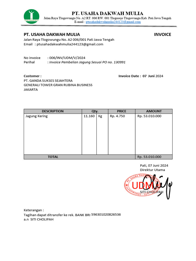 Salin3-Invoice Udm 7 Juni 2024 | PDF