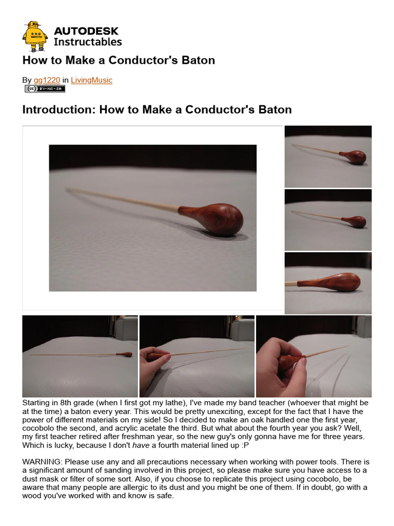 How To Make A Conductor's Baton - 6 Steps (With Pictures ...
