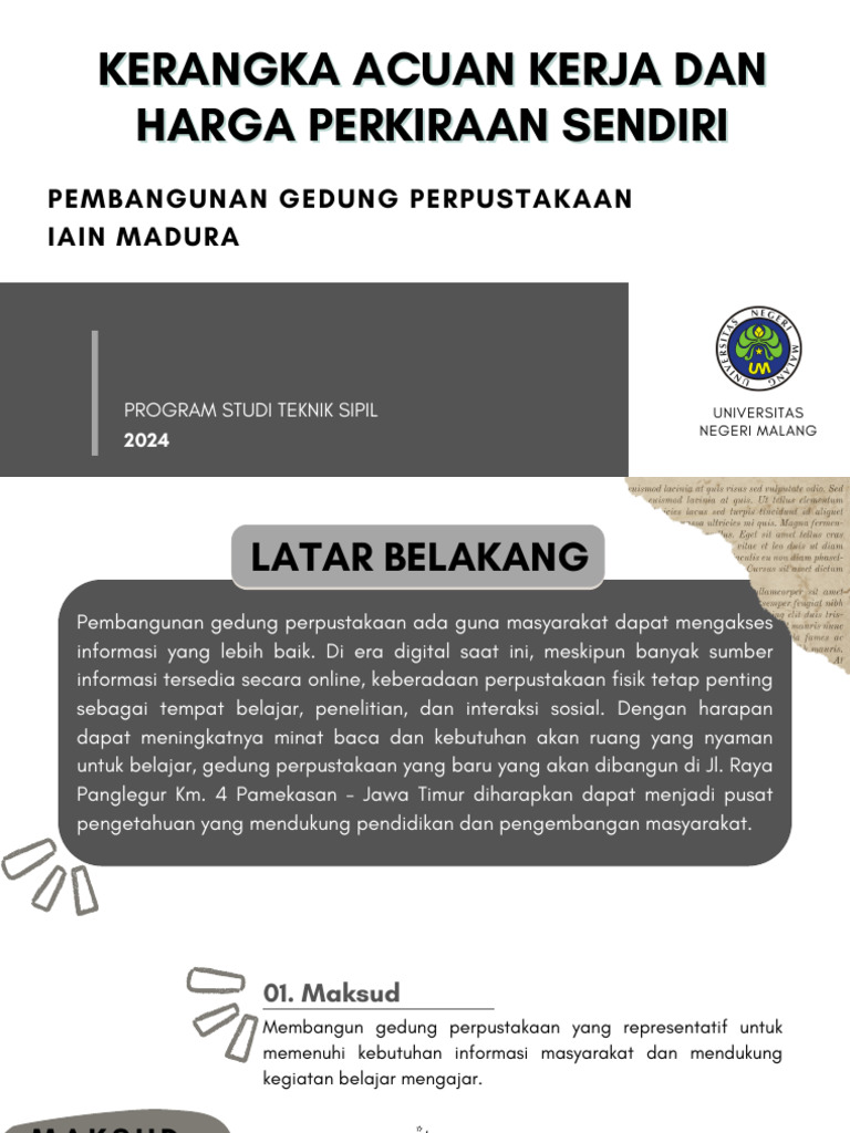 Kerangka Acuan Kerja Dan Harga Perkiraan Sendiri | PDF