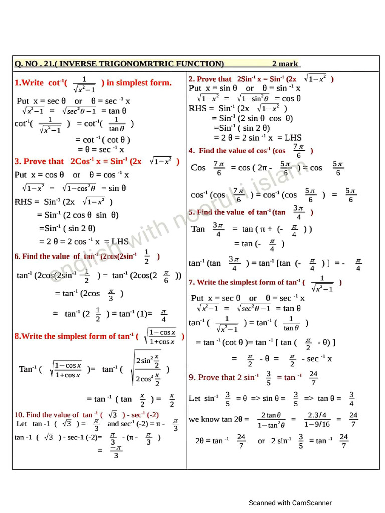 PUC II Maths Passing Package | PDF