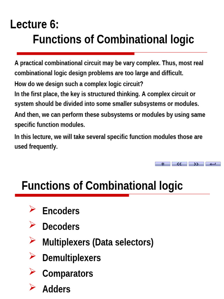 Lecture4B - Functions of Combinational Logic | PDF | Electronic Design ...