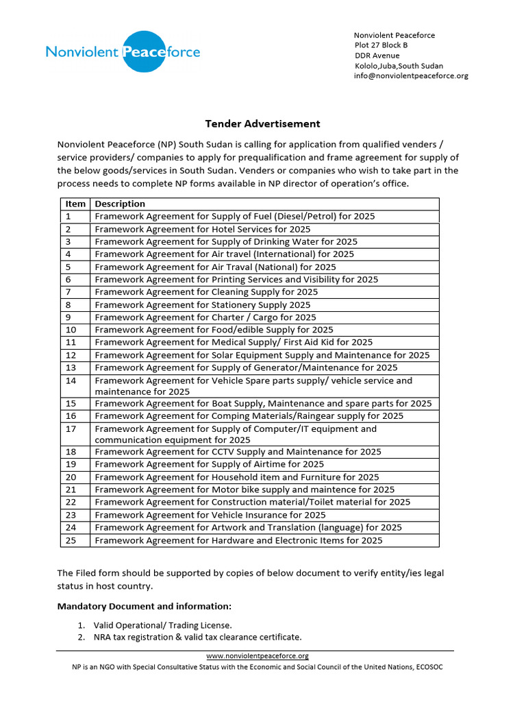 Tender Advertisement Prequalification 2025 | PDF