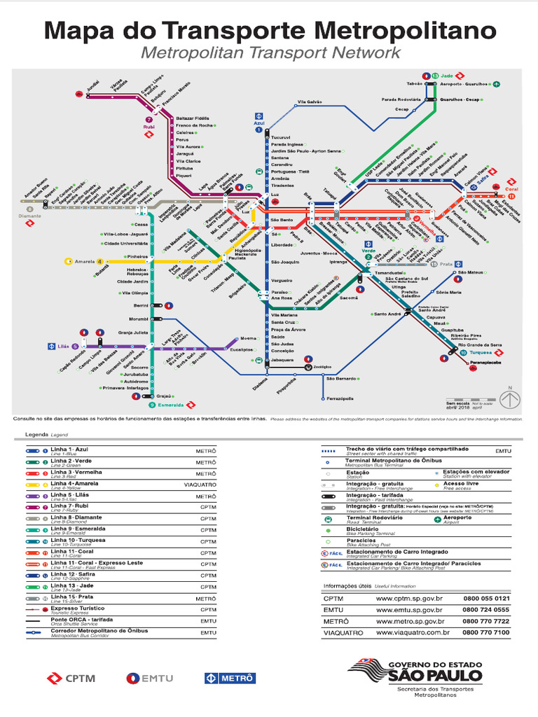 Mapa Da Rede Metro | PDF
