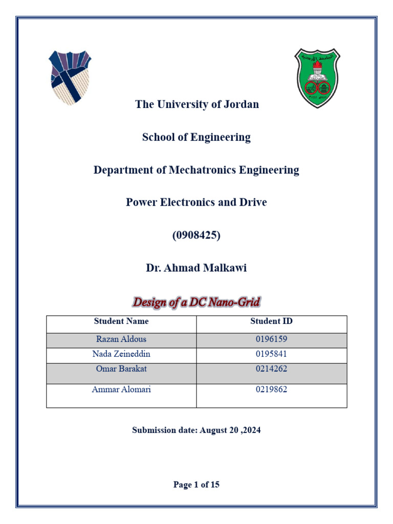 DC Nanogrid Design and Optimization | PDF | Renewable Energy ...