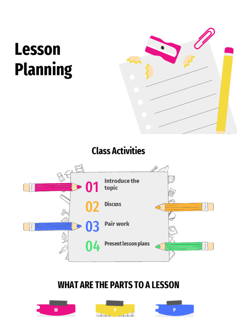Essential Parts of Lesson Planning | PDF | Learning | Cognition